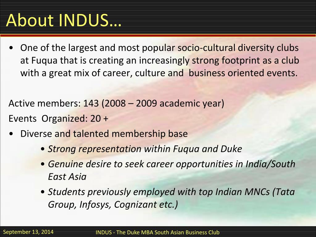 PPT - INDUS - Fuqua's Premier South Asian Business Club PowerPoint ...