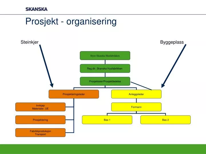 PPT - Prosjekt - organisering PowerPoint Presentation, free download ...