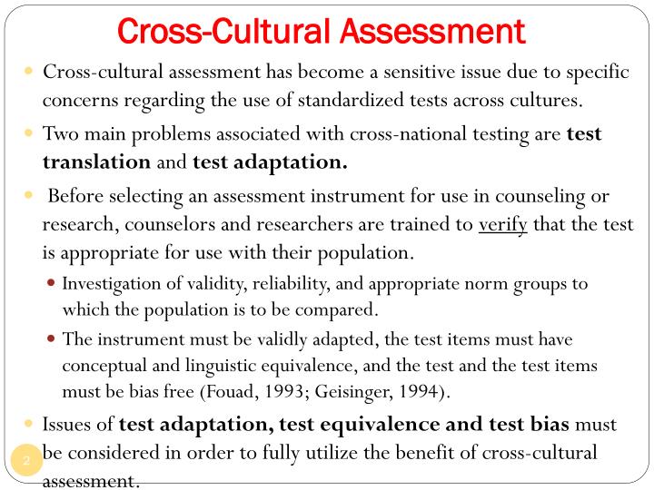 PPT - Topic 9: Cross Culture Issues In Assessment And Measurement ...