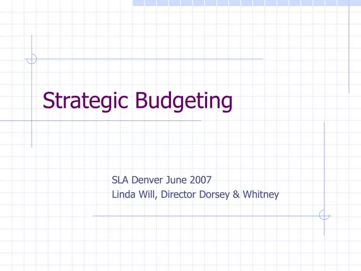 PPT - Strategic Budgeting PowerPoint Presentation, free download - ID ...