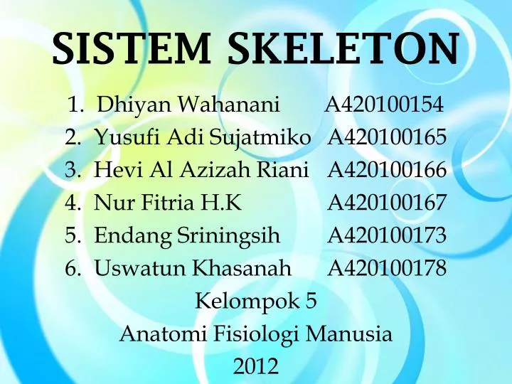 PPT - SISTEM SKELETON PowerPoint Presentation, free download - ID:4313759