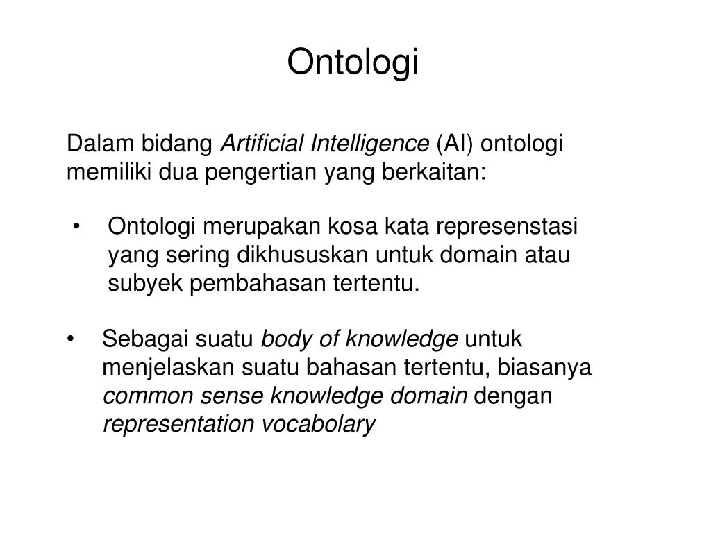 PPT - Ontologi dalam Penyebaran Knowledge dan Rekayasa B2B Net Markets ...