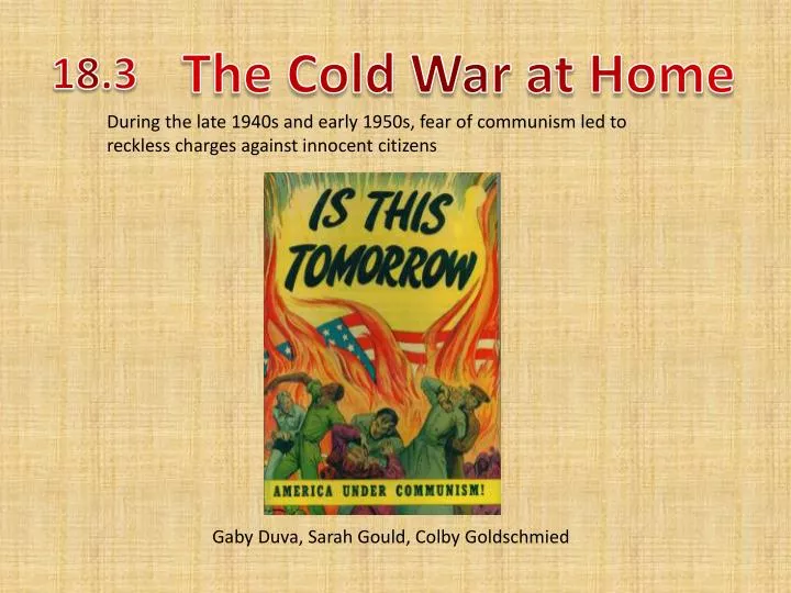 PPT - The Cold War at Home PowerPoint Presentation, free download - ID ...