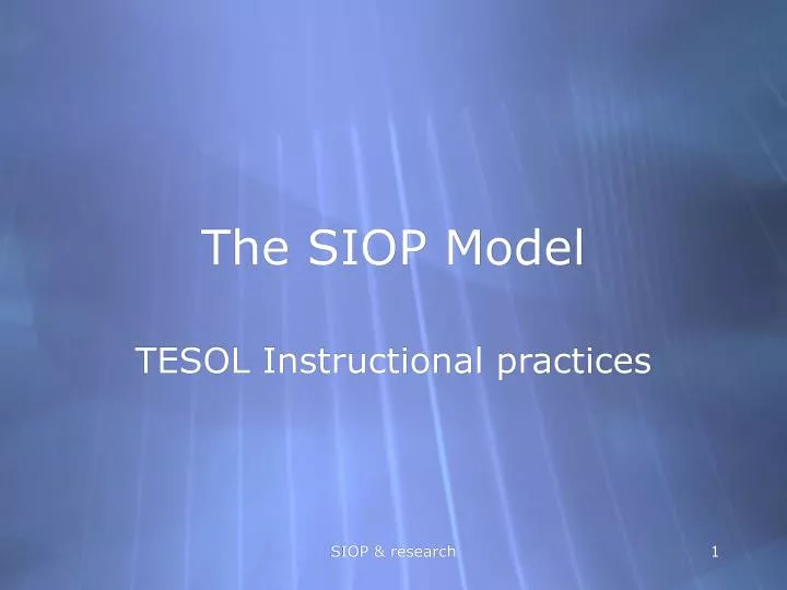 PPT - The SIOP Model PowerPoint Presentation, free download - ID:4315489