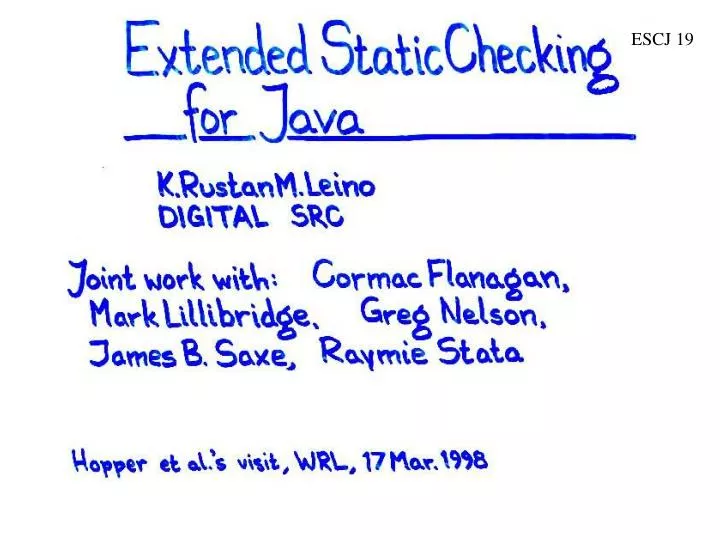 PPT - ESCJ 19 PowerPoint Presentation, free download - ID:4317345