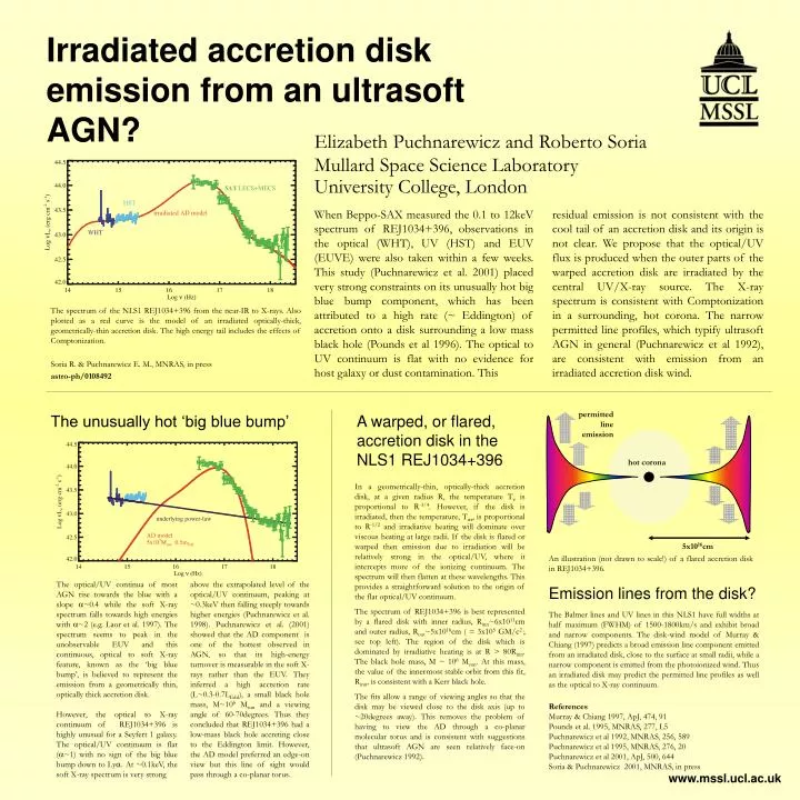 PPT - Irradiated accretion disk emission from an ultrasoft AGN ...