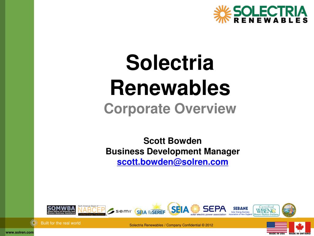 PPT - Solectria Renewables: PV Inverters & Solar Solutions | Efficient ...
