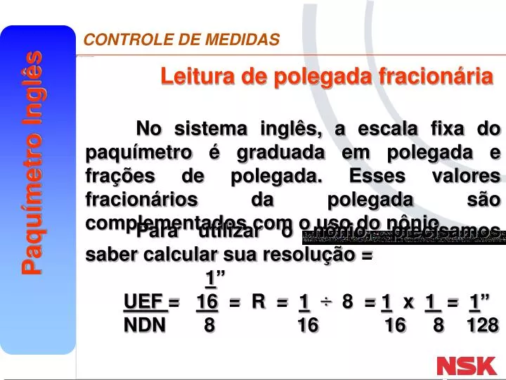 PPT - Leitura de polegada fracionária PowerPoint Presentation, free ...