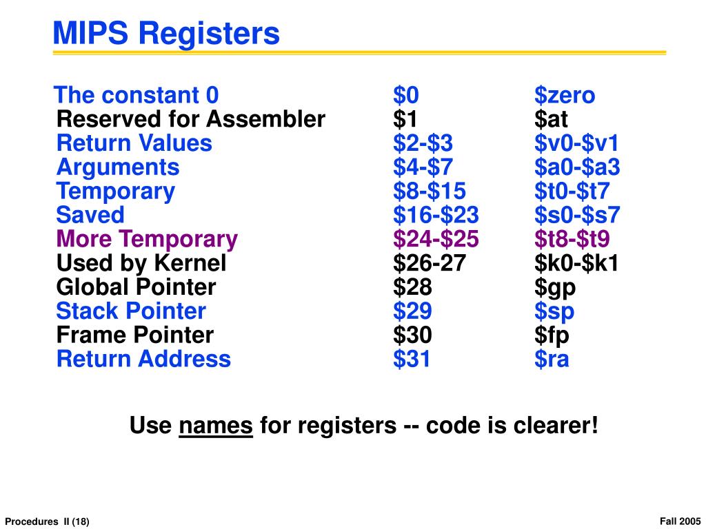 PPT - Lecture 07: Procedure Calls (Part 2) PowerPoint Presentation ...