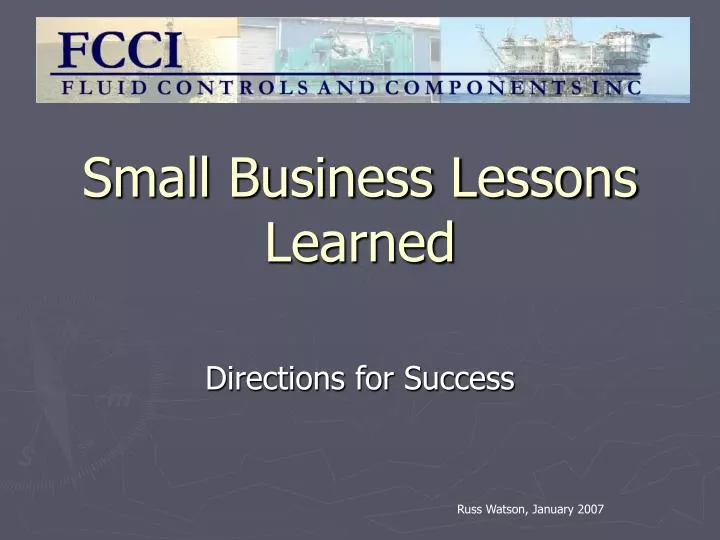 PPT - Small Business Lessons Learned PowerPoint Presentation, free ...