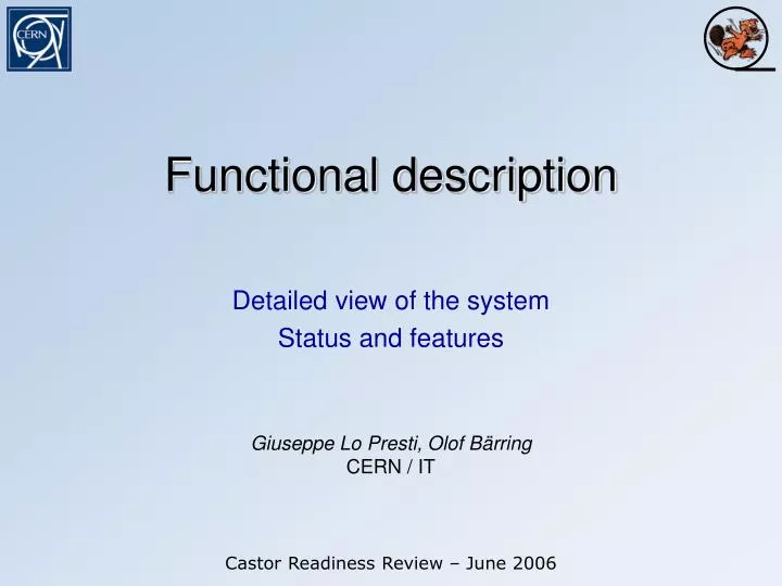 PPT - Functional description PowerPoint Presentation, free download ...