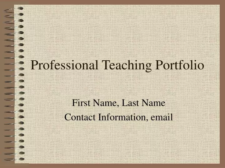 PPT - Professional Teaching Portfolio PowerPoint Presentation, free ...