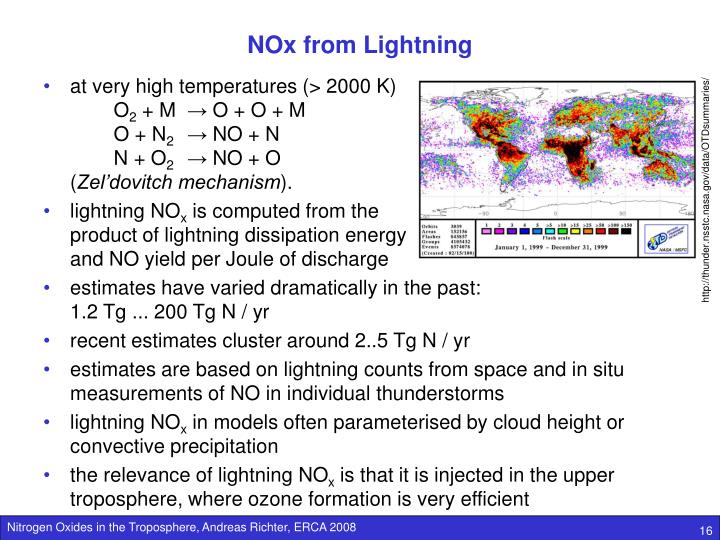 PPT - Nitrogen Oxides in the Troposphere sources, distributions ...