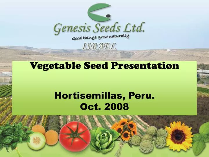 PPT - Vegetable Seed Presentation PowerPoint Presentation, free ...