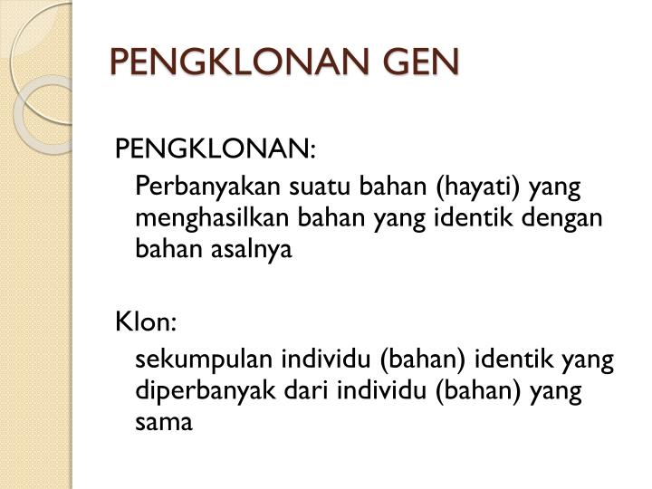 PPT - ISOLASI PENGKLONAN GEN PowerPoint Presentation - ID:4325402