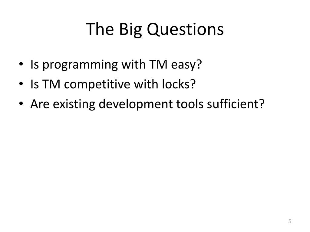 Ppt Programming Debugging Profiling And Optimizing Transactional Memory Applications
