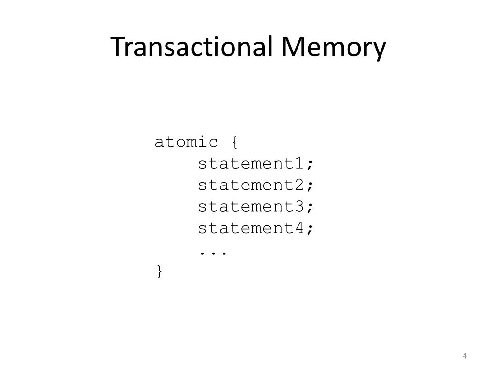 Ppt Programming Debugging Profiling And Optimizing Transactional Memory Applications
