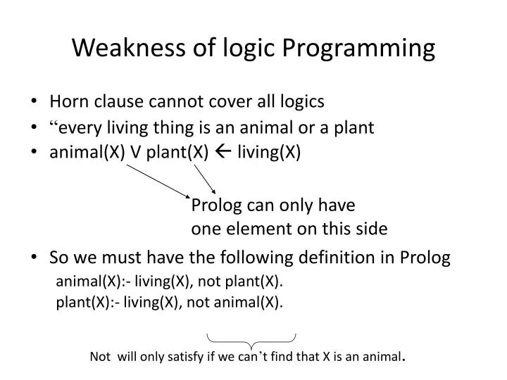 PPT - Weakness of logic Programming PowerPoint Presentation, free download - ID:4326013