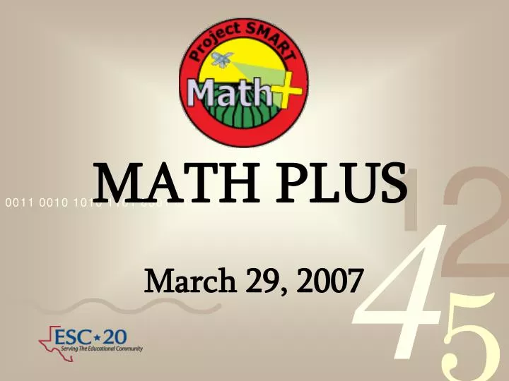 PPT - MATH PLUS PowerPoint Presentation, free download - ID:4326217