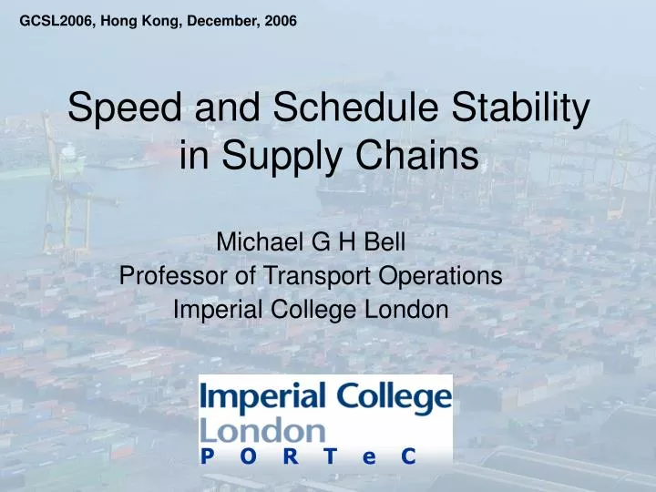 PPT - Speed and Schedule Stability in Supply Chains PowerPoint ...