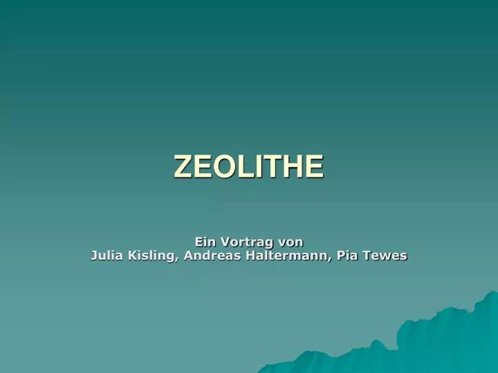PPT - ZEOLITHE PowerPoint Presentation, free download - ID:4326369