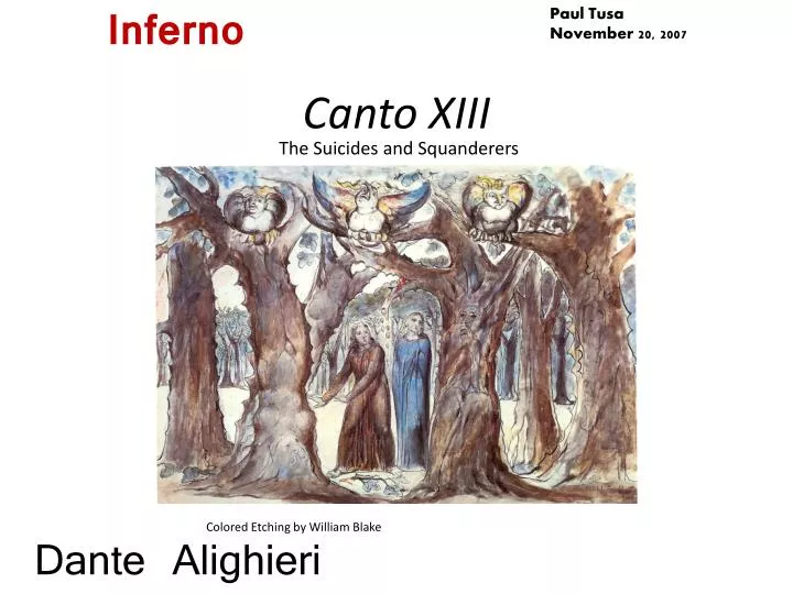 PPT - Canto XIII PowerPoint Presentation, free download - ID:4326387