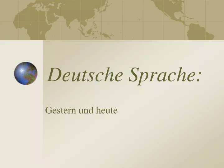 PPT - Deutsche Sprache: PowerPoint Presentation, free download - ID:4326943