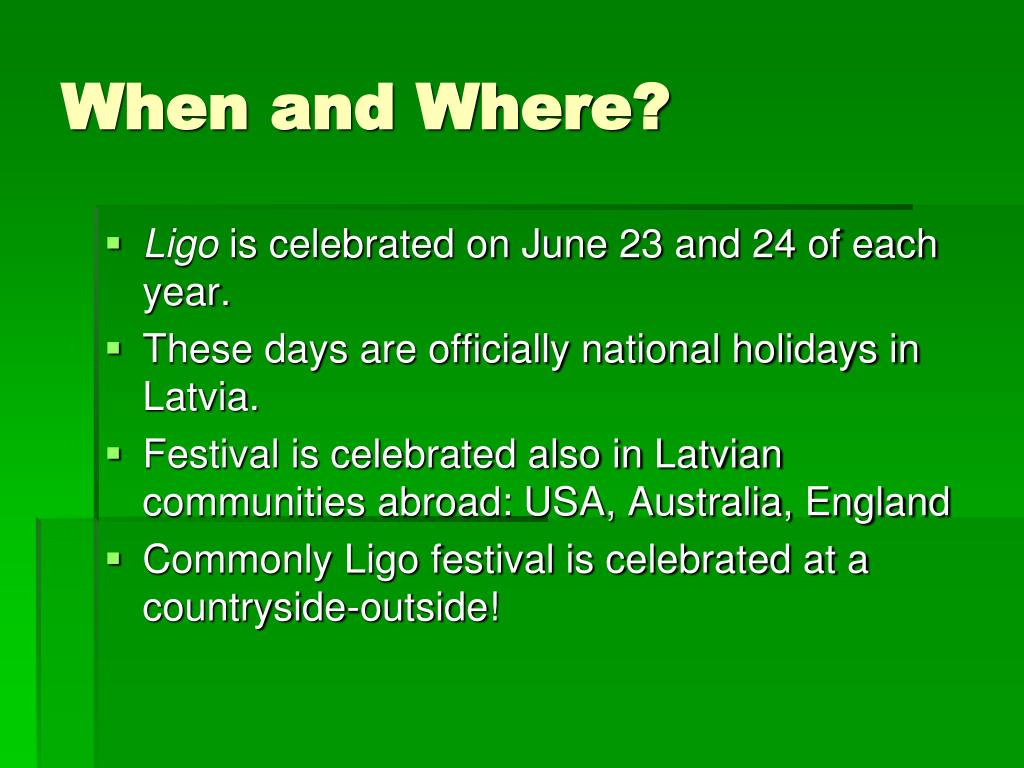 PPT - Ligo festival in Latvia PowerPoint Presentation, free download ...