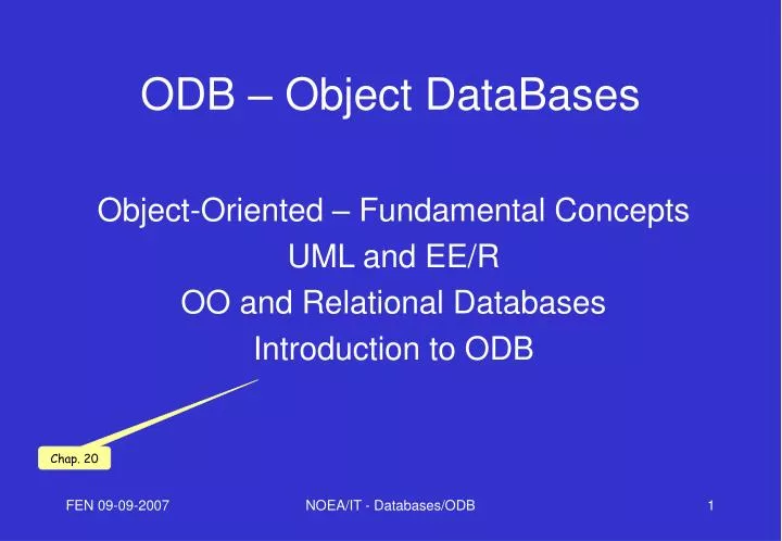Ppt Odb Object Databases Powerpoint Presentation Free Download Id4327096