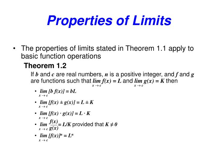 PPT - Properties of Limits PowerPoint Presentation - ID:4327266 PPT - Properties of Limits PowerPoint Presentation - ID:4327266