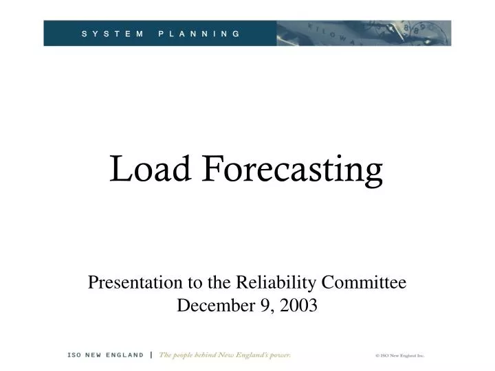 PPT - Load Forecasting PowerPoint Presentation, free download - ID:4327963