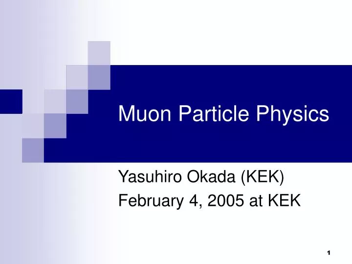 PPT - Muon Particle Physics PowerPoint Presentation, free download - ID ...