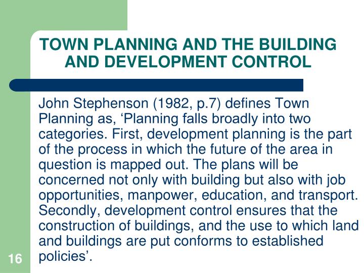 PPT - URBAN PLANNING PROCESS AND MASTER PLANNING PowerPoint ...