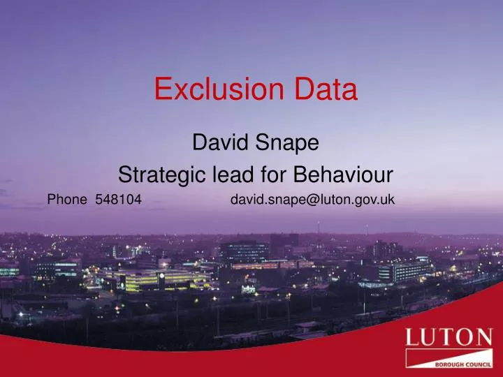 PPT - Exclusion Data PowerPoint Presentation, free download - ID:4328069