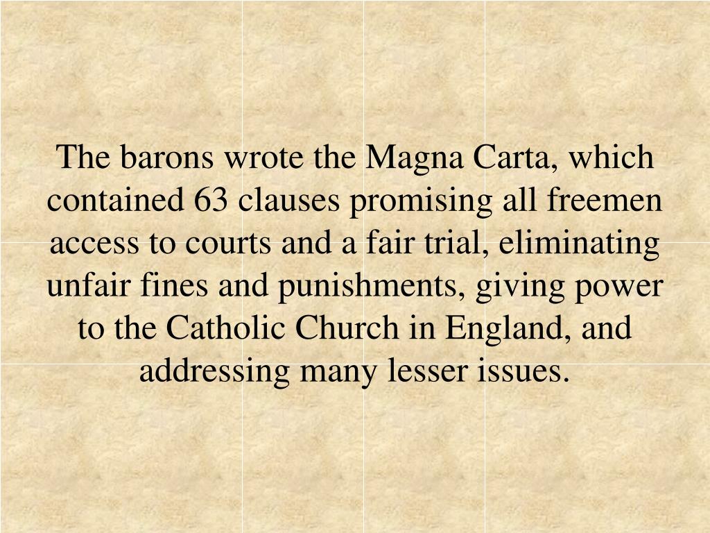 PPT - The Magna Carta (The Great Charter) 1215 PowerPoint Presentation ...