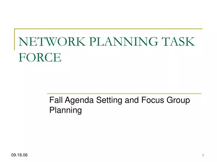 PPT - NETWORK PLANNING TASK FORCE PowerPoint Presentation, free ...