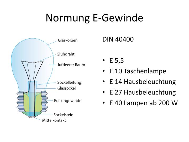 PPT - Leuchtmittel PowerPoint Presentation - ID:4328713