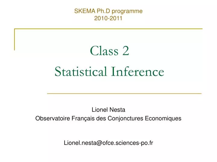 Ppt Class 2 Statistical Inference Powerpoint Presentation Free