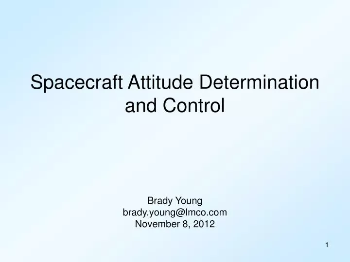 Ppt Spacecraft Attitude Determination And Control Powerpoint