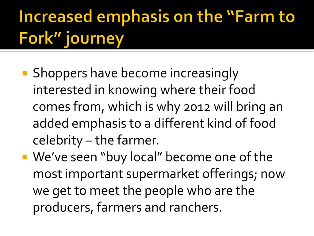PPT - Food, Restaurant and Supermarket Trends: What’s Hot for 2012 ...