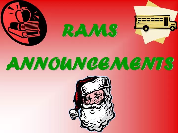 PPT - RAMS ANNOUNCEMENTS PowerPoint Presentation, free download - ID ...
