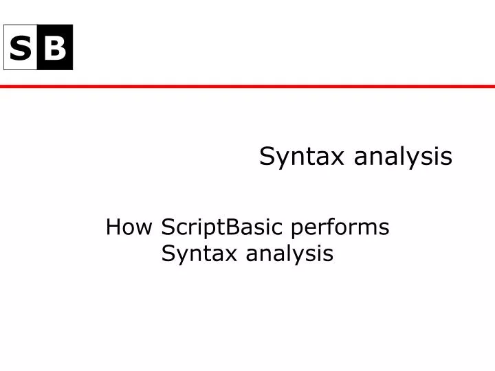 PPT - Syntax analysis PowerPoint Presentation, free download - ID:4330998