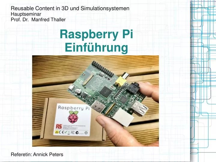 PPT - Raspberry Pi Einführung PowerPoint Presentation, free download ...