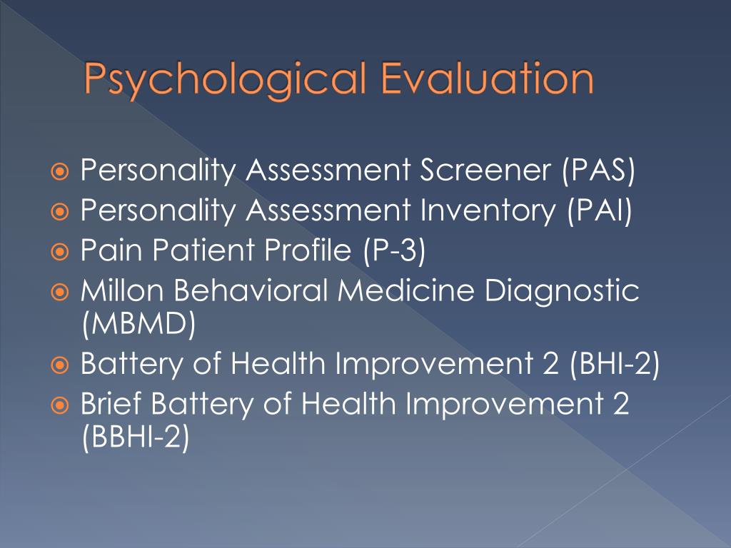 PPT - Psychological/Psychosocial Assessment of Pain Patients PowerPoint ...