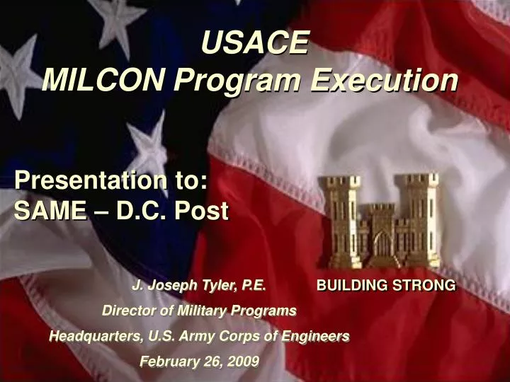 PPT - USACE MILCON Program Execution PowerPoint Presentation, free ...