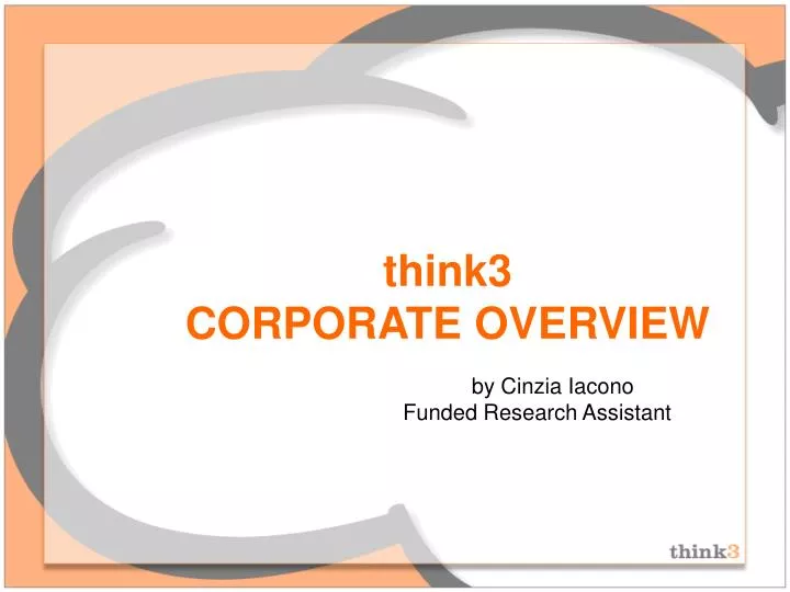PPT - think3 CORPORATE OVERVIEW PowerPoint Presentation, free download ...