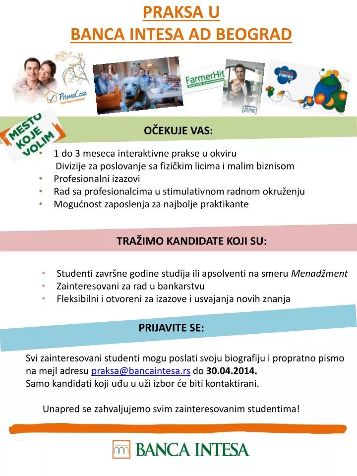 PPT - PRAKSA U BANCA INTESA AD BEOGRAD PowerPoint Presentation, free ...