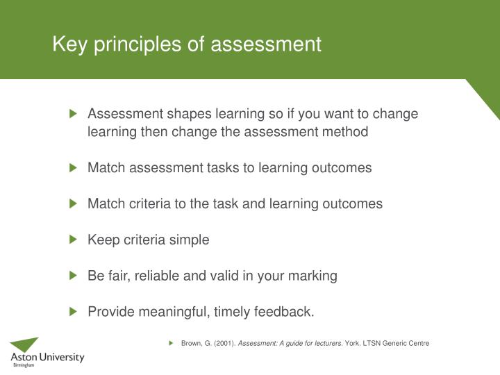 PPT - Assessment: Principles and innovations PowerPoint Presentation ...