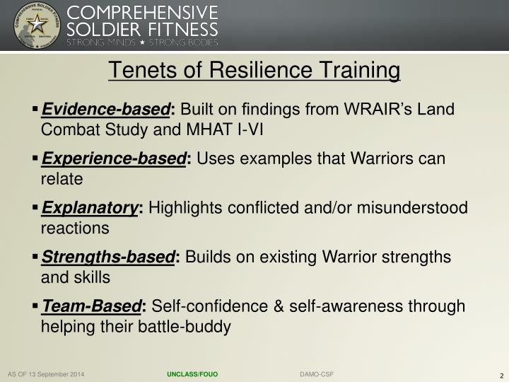 PPT - Resilience Training Overview Walter Reed Army Institute of ...