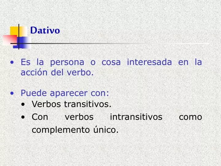 PPT - Dativo PowerPoint Presentation, free download - ID:4333781